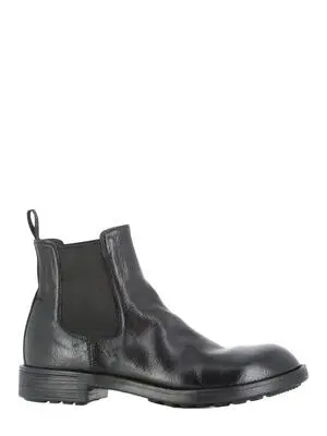Officine Creative Elasticated-panel Leather Boots - Black