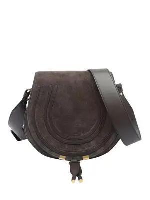 Chloé Marcie Suede Crossbody Bag - Brown