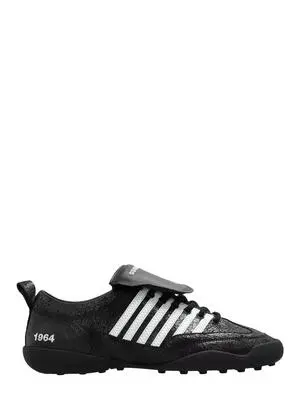 Dsquared2 Stripe-detail Leather Sneakers - Black