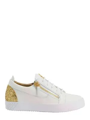 GIUSEPPE ZANOTTI Gail Glitter Panel Sneakers - White