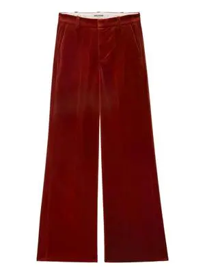 Zadig&Voltaire Wide-leg Velvet Trousers - Red