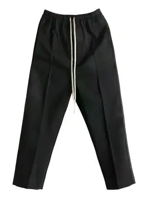 Rick Owens Virgin Wool Cropped Trousers - Black