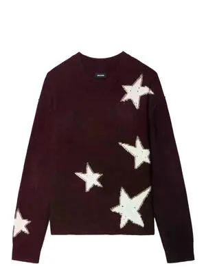 Zadig&Voltaire Star-pattern Cashmere Jumper - Red