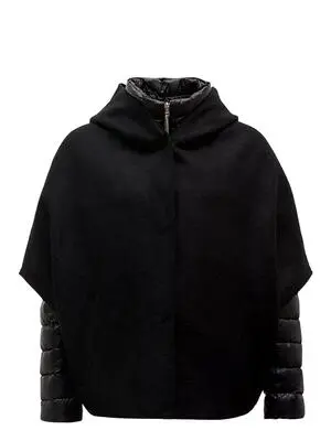 Herno Quilted Coat With Hood - Black