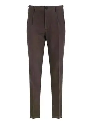 Incotex Pleated Chino Trousers - Brown