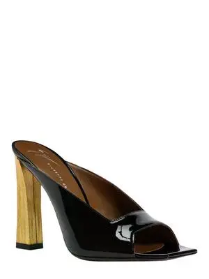 GIUSEPPE ZANOTTI 105mm Leather Heeled Sandals - Black