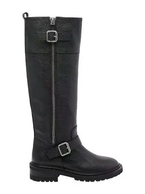 VIA ROMA 15 Leather Knee-high Boots - Black