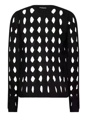 Pinko Open-knit Cardigan - Black