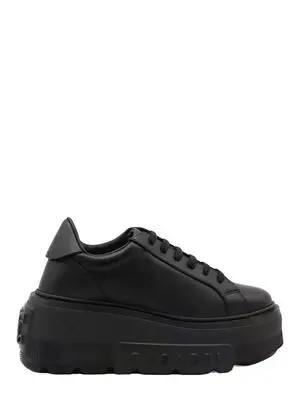 Casadei Platform Lace-up Sneakers - Black