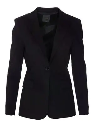 Pinko Single-button V-neck Jacket - Black