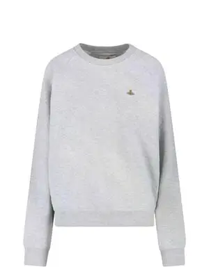 VIVIENNE WESTWOOD Orb-embellished Crewneck Sweatshirt - Grey