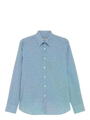 Canali Floral-print Shirt - Blue
