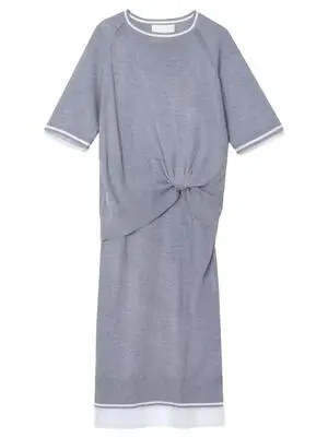 3.1 Phillip Lim Knot-detail Merino Midi Dress - Grey