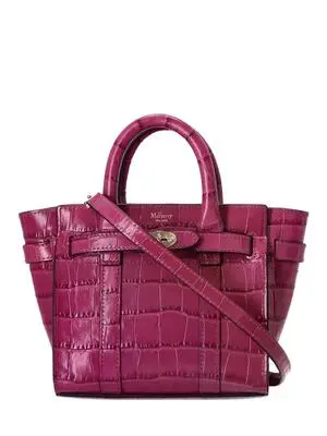 Mulberry Bayswater Crocodile-effect Leather Tote - Pink