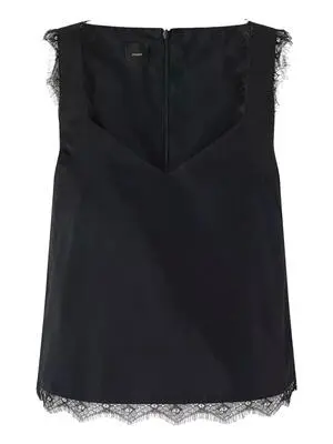 Pinko Lace-trimmed Top - Black