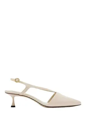Studio Amelia 50mm Slingback Cut-out Pumps - Grey