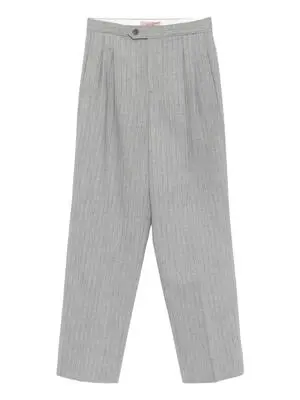 TWINSET Pinstriped Pleated Trousers - Grey