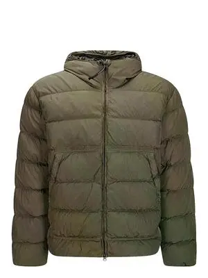 C.P. COMPANY Hooded Quilted Jacket - Green