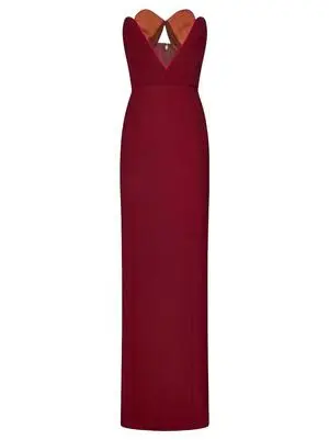 NENSI DOJAKA Sweetheart-neckline Maxi Dress - Red