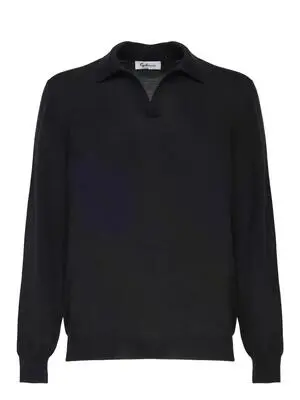 John Galliano V-neck Ribbed-hem Sweater - Blue