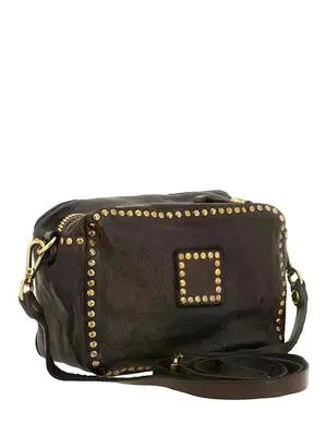 CAMPOMAGGI Embellished Studded Shoulder Bag - Brown