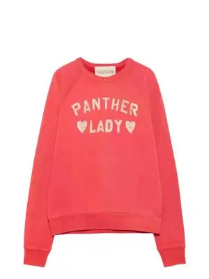 Valentino Garavani Graphic Cotton Sweatshirt - Red