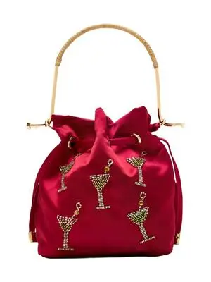 WAIWAI RIO Beaded Embellished Clutch - Red