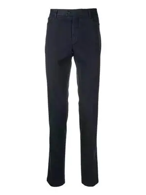BILLIONAIRE Classic Cotton Straight Leg Trousers - Blue