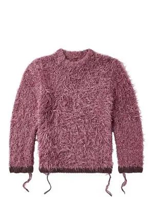 Sacai Brushed-knit Sweater - Pink