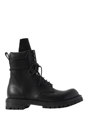 Rick Owens Leather Boots - Black