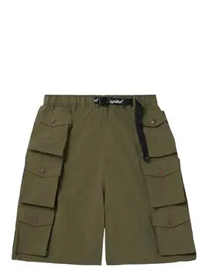 Kapital Cotton And Nylon-blend Ripstop Cargo Shorts - Green