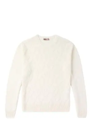 Herno Jacquard-knit Cashmere Sweater - White