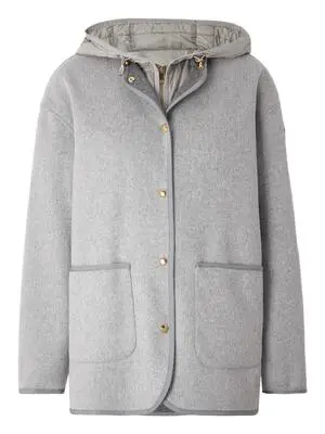 Moncler Reposse Convertible Wool And Cashmere-blend Jacket - Gray