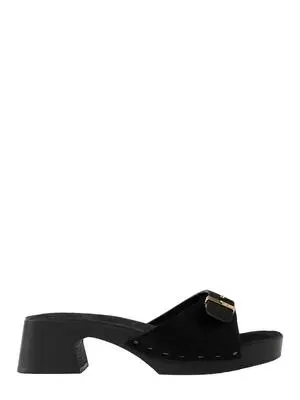Khaite Britt Buckled Calf Hair Mules - Black