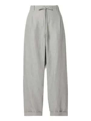 Maria Mcmanus Linen, Cotton And Wool-blend Twill Pants - Gray