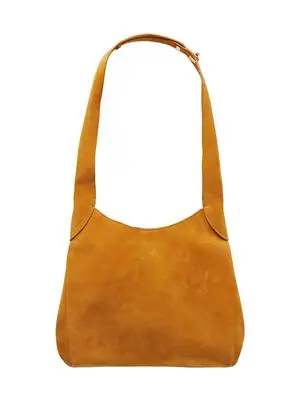 Gabriela Hearst Small Suede Shoulder Bag Yellow