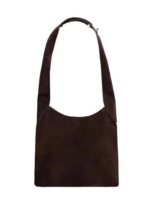 Gabriela Hearst Small Suede Shoulder Bag Brown