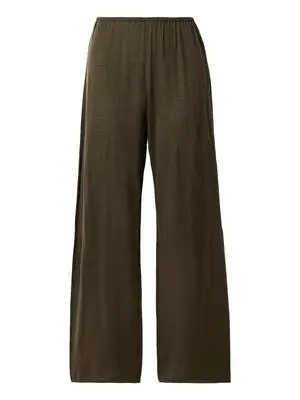 Co Cashmere Straight-leg Pants - Green