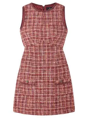 ETRO Checked Cotton-Blend Bouclé-Tweed Mini Dress