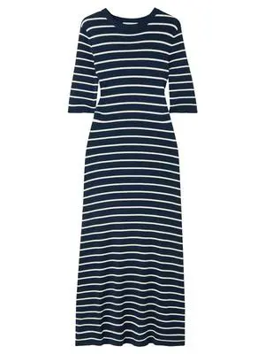 Altuzarra Kitty Striped Jersey Midi Dress - Blue