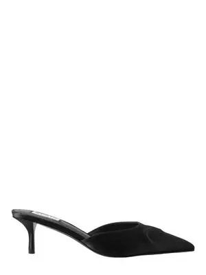 Alaïa 55 Satin Mules - Black