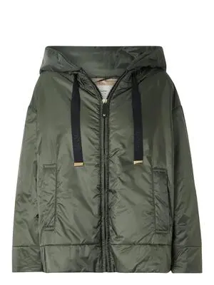 Max Mara The Cube Daria Hooded Padded Shell Jacket - Green