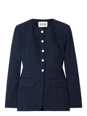 Tove Moya Wool-twill Jacket - Blue