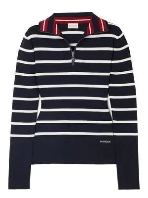 Moncler Striped Wool Sweater - Blue