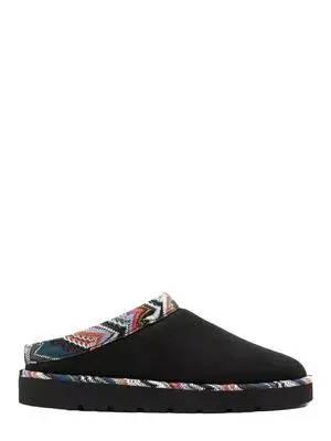 Missoni Patterned Trim Slippers - Black