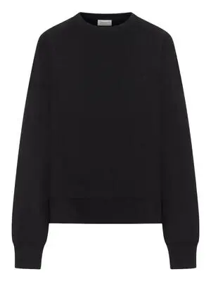 Saint Laurent Logo-embroidered Sweatshirt - Black