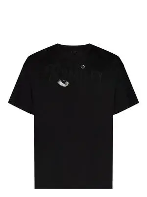 Raf Simons X Smiley Slogan-print T-shirt - Black