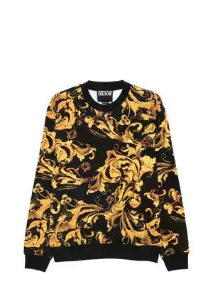 Versace Barocco-print Sweatshirt - Black