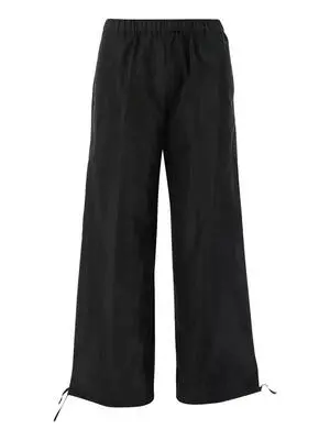 Aspesi Drawstring-cuffed Trousers - Black