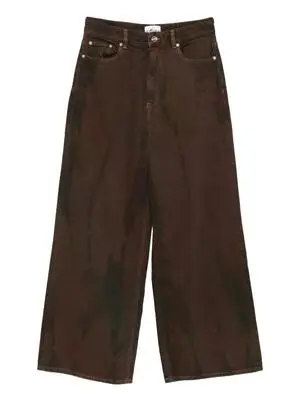 GANNI Wide-leg Jeans - Brown